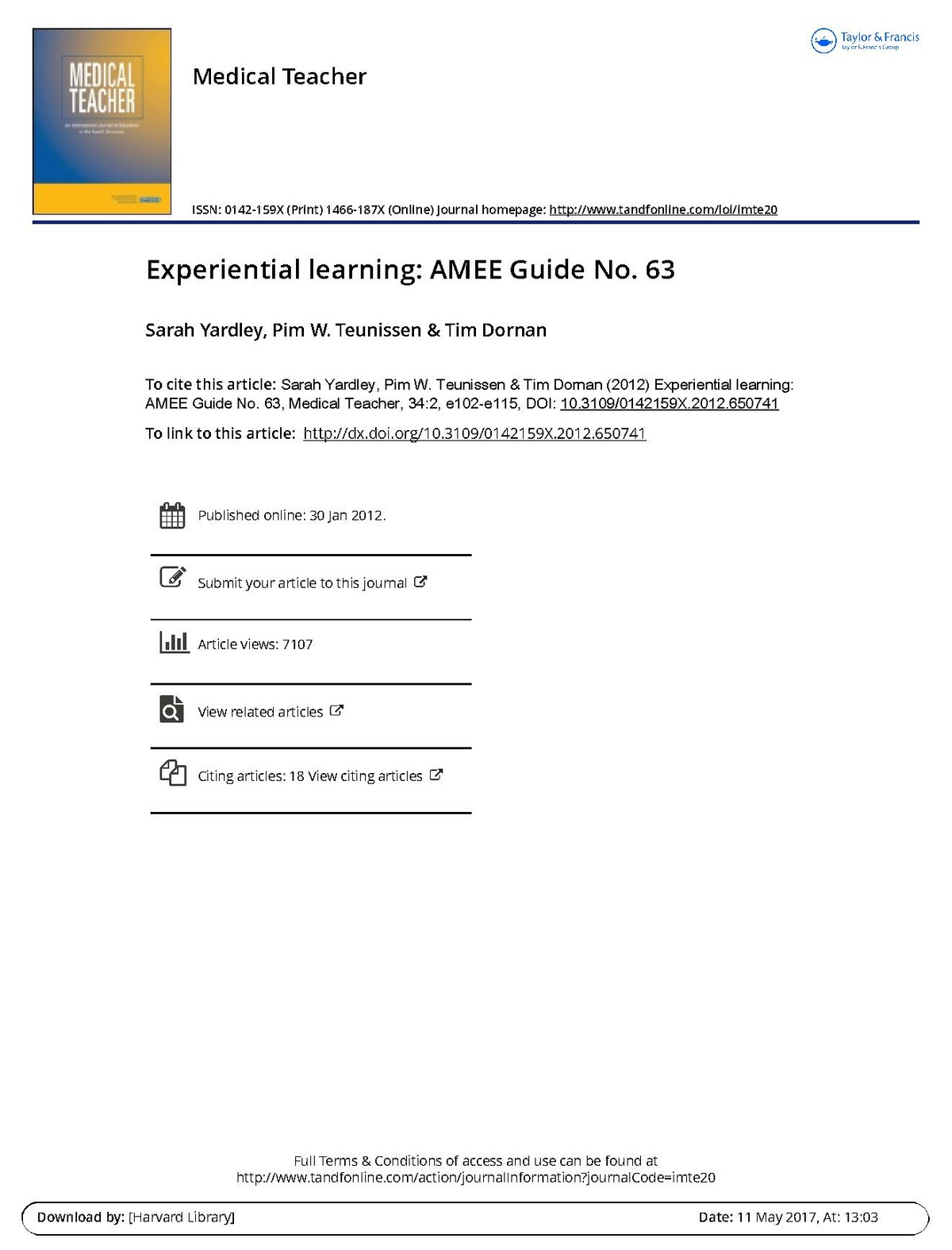 File:Experiential learning AMEE Guide No 63.pdf - WikiAnesthesia