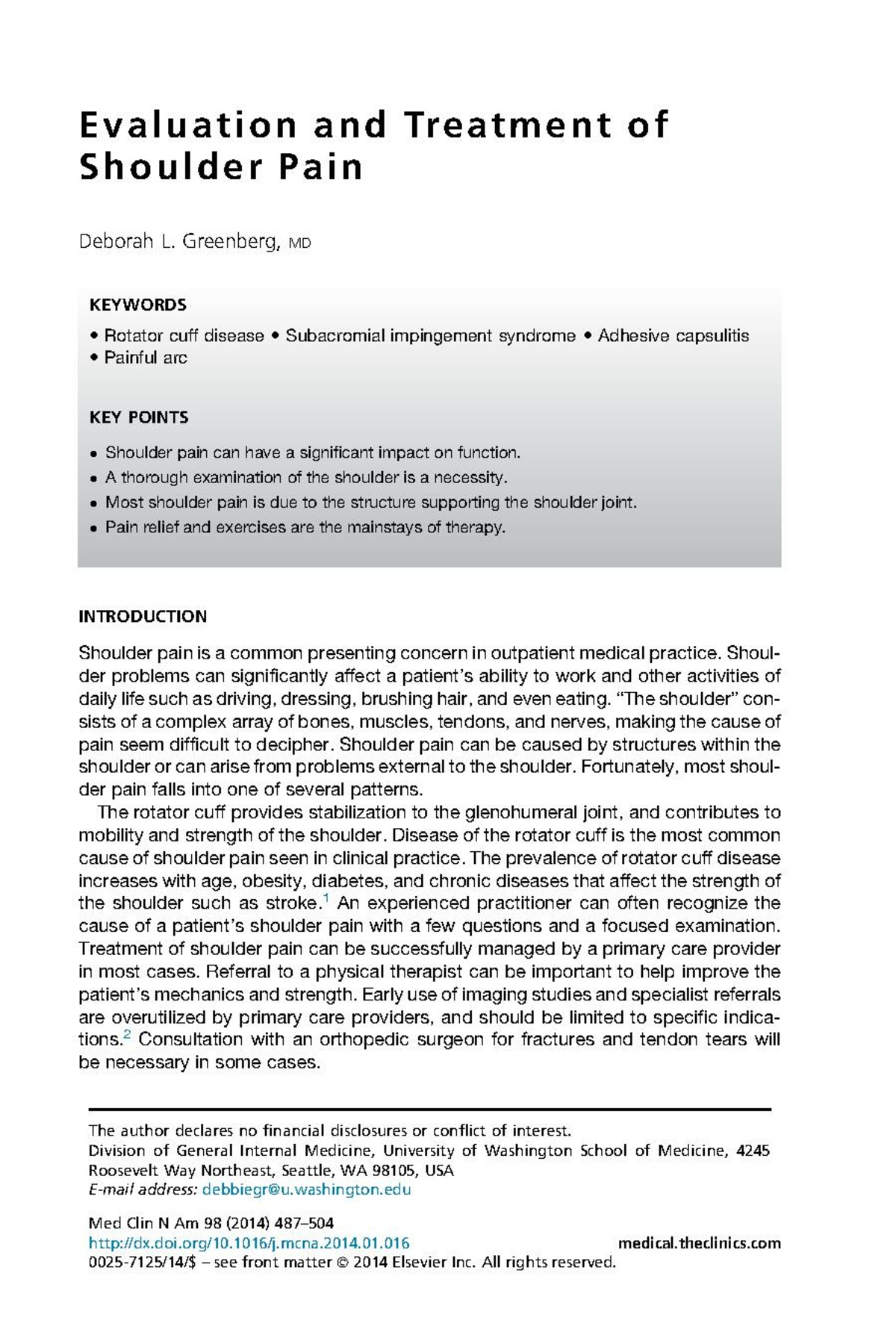 File:Greenberg - Evaluation and Treatment of Shoulder Pain.pdf ...