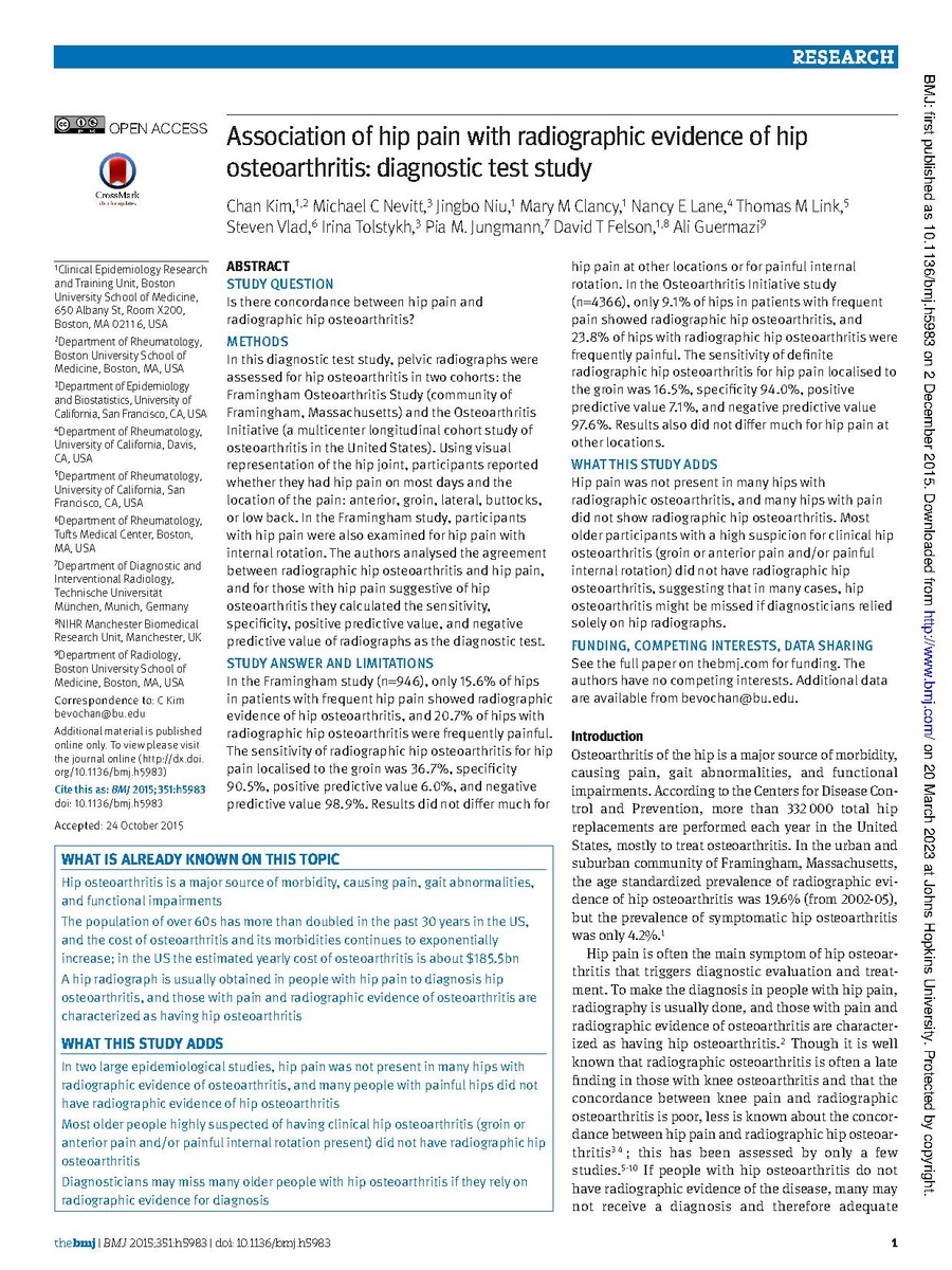 File:Kim - Association of hip pain with radiographic evidence of hip OA ...