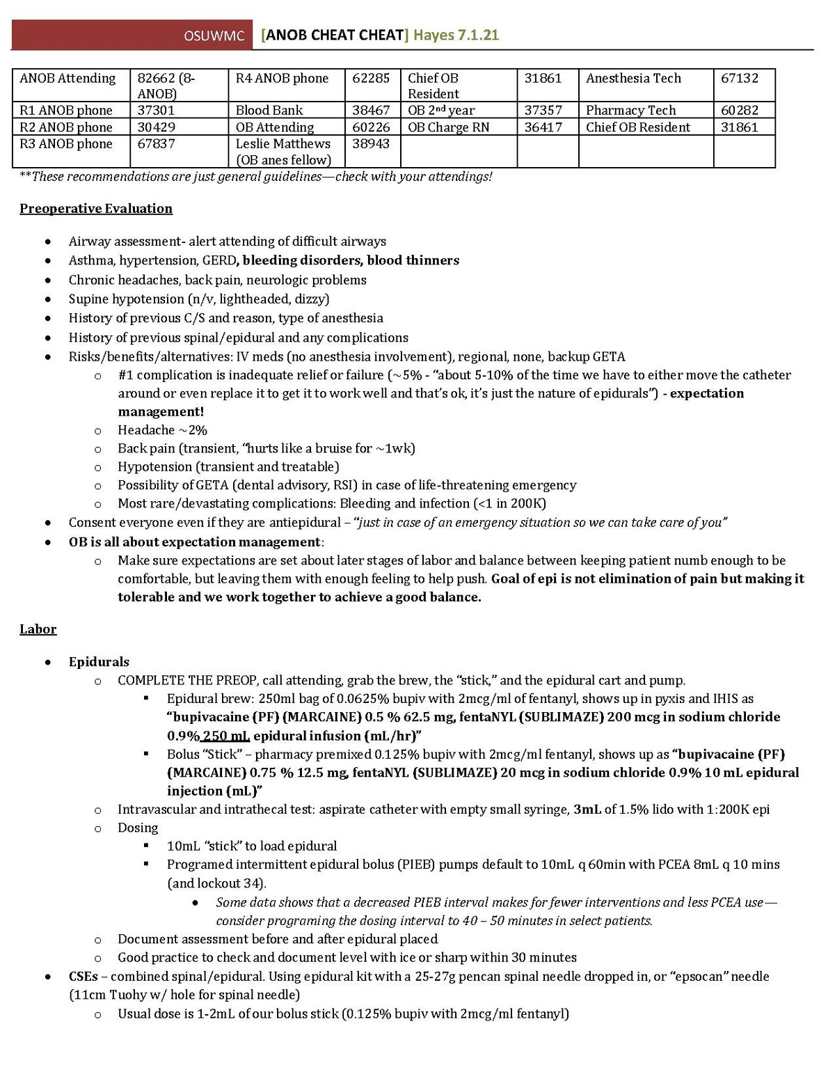 File:OB Cheat Sheet (Hayes) Wernke updates 6.20.23.pdf - WikiAnesthesia